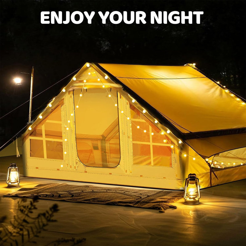 ShangQuan WuLiu Inflatable Tent With Pump,Glamping Tents For 4-6 Person, Easy Setup 4 Season ...